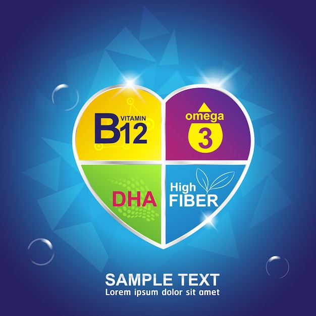 Colorful Vitamin and Nutrient Diagram with Vibrant Shapes | Jiffy Designs
