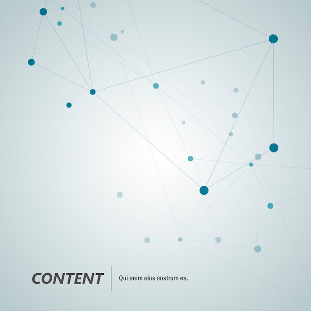 Abstract Geometric Network of Interconnected Dots and Lines | Jiffy Designs