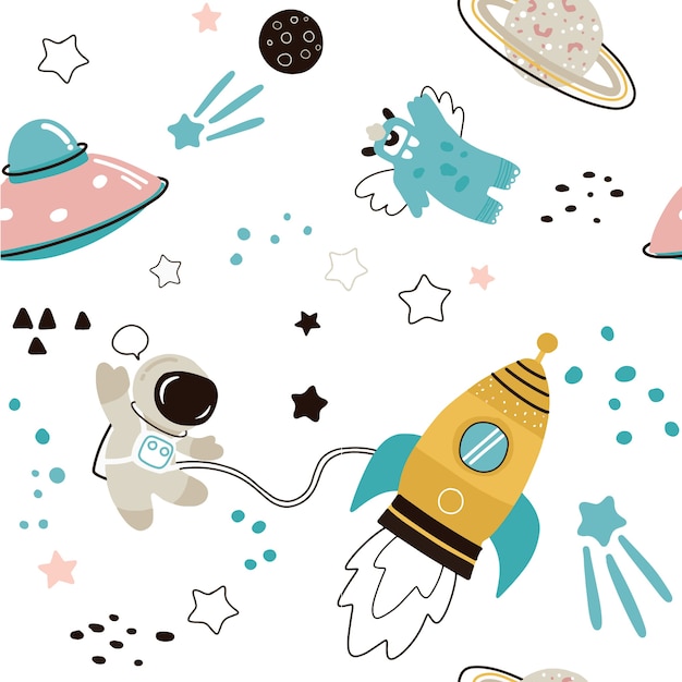 Whimsical Outer Space Adventure with Rockets and Astronauts | Jiffy Designs
