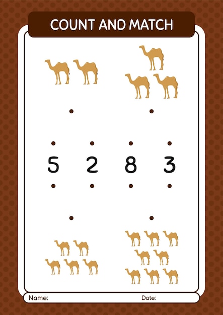 Engaging Camel Counting Activity for Children | Jiffy Designs