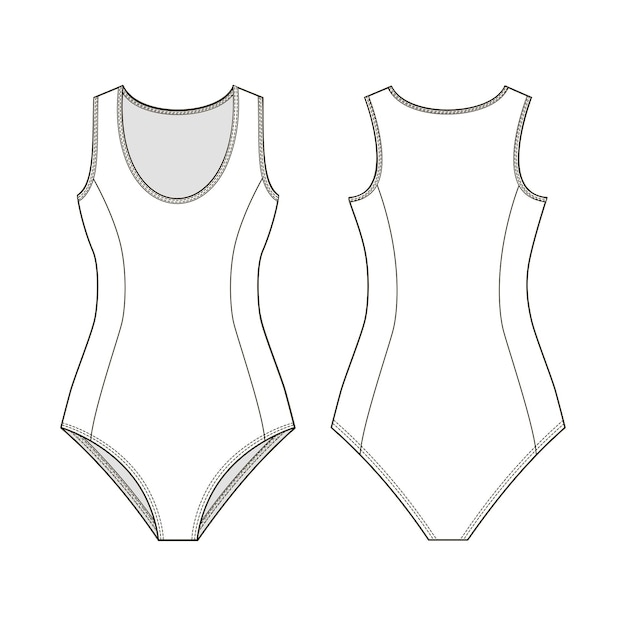Sleek and Stylish Bodysuit Template with Minimalist Design | Jiffy Designs