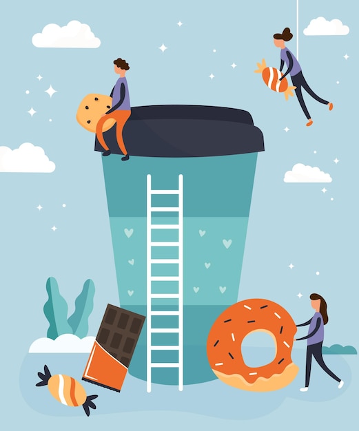Playful Characters Decorate a Giant Coffee Cup | Jiffy Designs