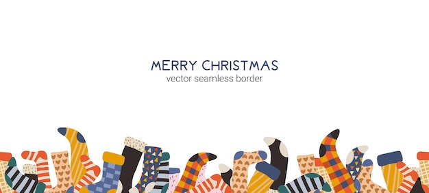 Festive Socks Galore: A Vibrant Christmas Border | Jiffy Designs