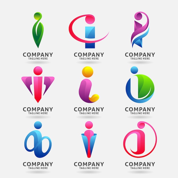 Vibrant Abstract Human Silhouette Logos for Company Branding | Jiffy ...