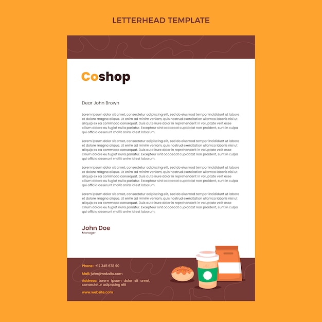 Vibrant Letterhead Design for Eco-Friendly Cosshop Brand | Jiffy Designs