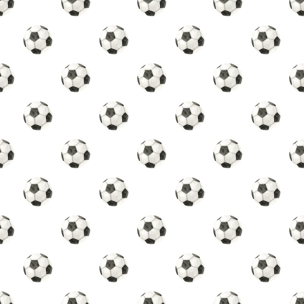 Seamless Pattern of Classic Soccer Balls | Jiffy Designs