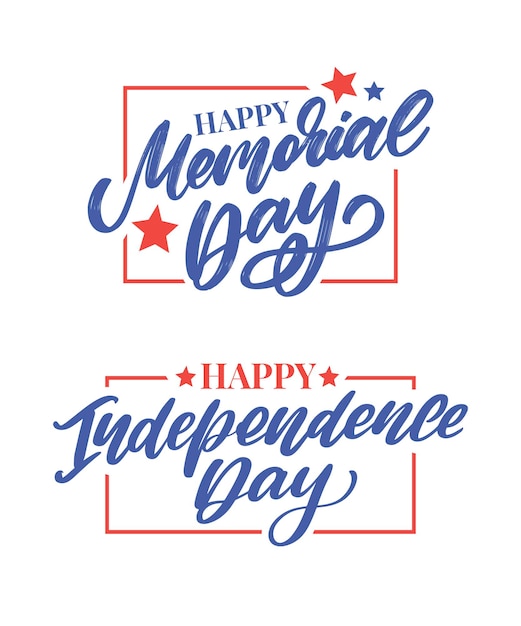 Patriotic Lettering Designs for Memorial and Independence Day | Jiffy ...