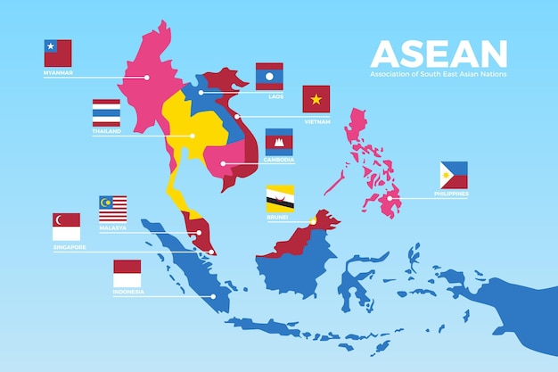 Vibrant Flags of the ASEAN Nations Across Southeast Asia | Jiffy Designs
