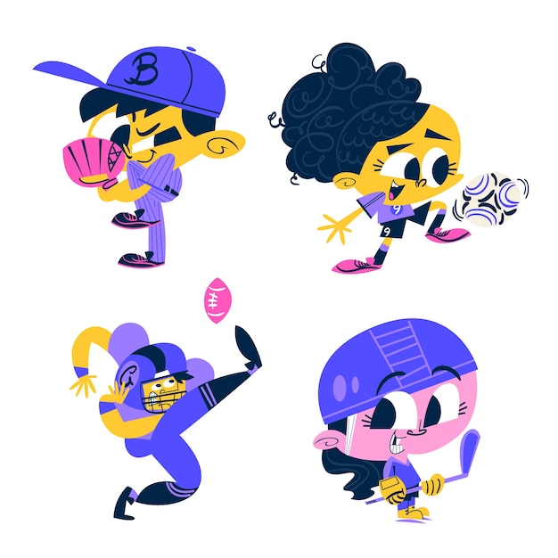 Vibrant Collection of Playful and Expressive Cartoon Characters | Jiffy ...