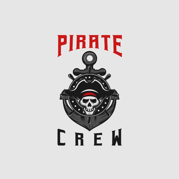 Iconic Pirate Crew Emblem with Skull and Crossbones | Jiffy Designs
