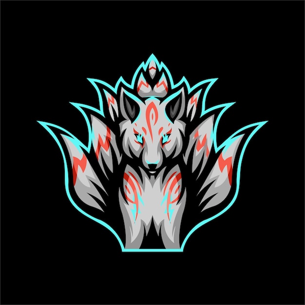 Majestic Mythical Wolf Emblem on Dark Background | Jiffy Designs