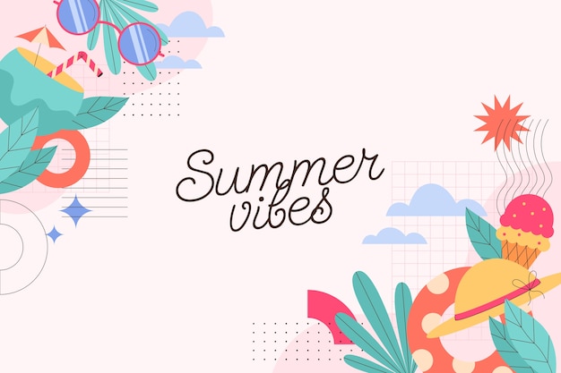 Vibrant Summer Illustration with Playful Elements | Jiffy Designs