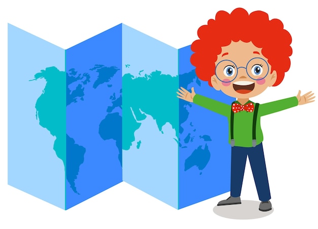 Curious Explorer Discovers the World Map | Jiffy Designs