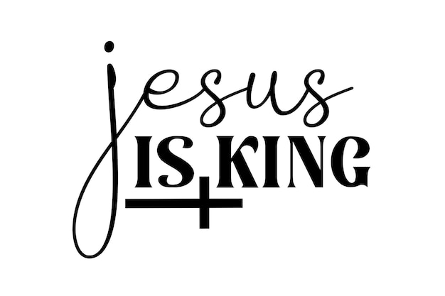 Powerful Calligraphic Text Proclaiming Jesus as King | Jiffy Designs