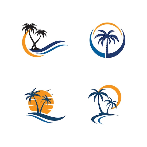 Vibrant Palm Tree Silhouettes in Coastal Sunset Scenes | Jiffy Designs