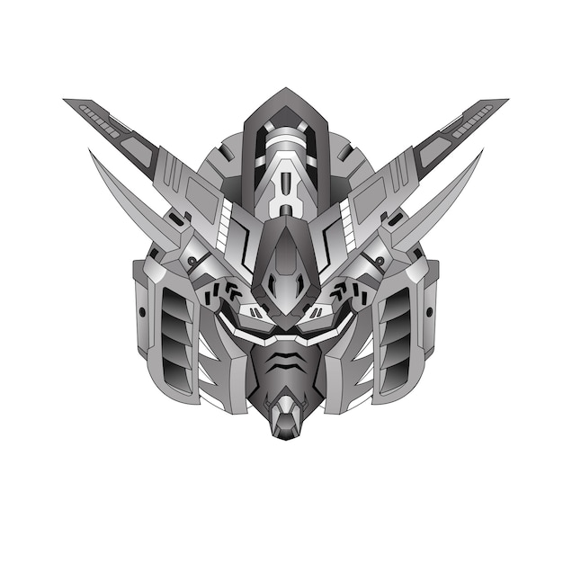 Striking Futuristic Mech Helmet Design with Sleek Angles | Jiffy Designs