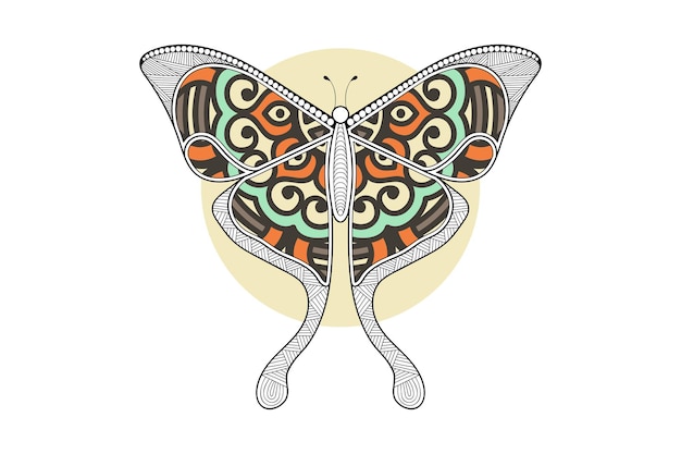 Intricate Butterfly Design with Vibrant Patterns and Shapes | Jiffy Designs
