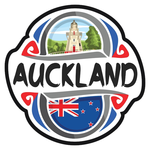 Vibrant Emblem Celebrating the Charm of Auckland, New Zealand | Jiffy ...