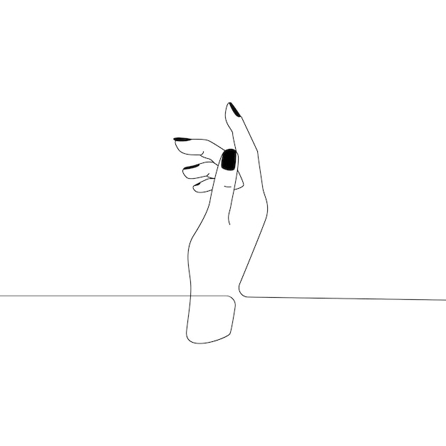 Delicate Silhouette: Graceful Hand Gesture in Minimalist Art | Jiffy ...