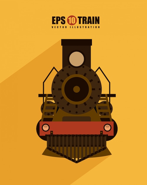 Vintage Train Locomotive Illustration with Bold Text Overlay | Jiffy ...
