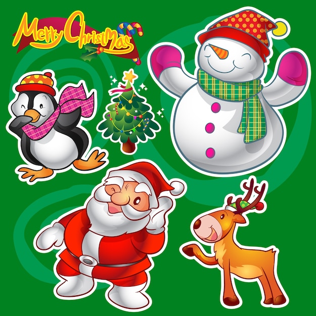 Festive Collection of Cheerful Holiday Characters and Symbols | Jiffy ...