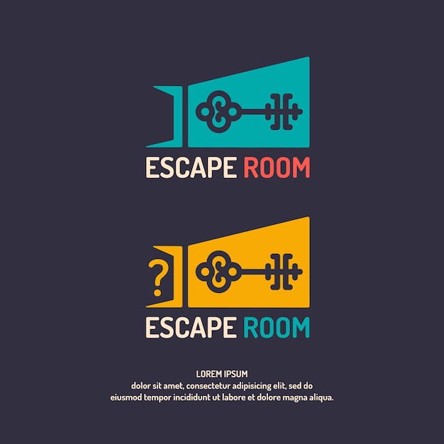 Vibrant Escape Room Logo with Symbolic Keys | Jiffy Designs