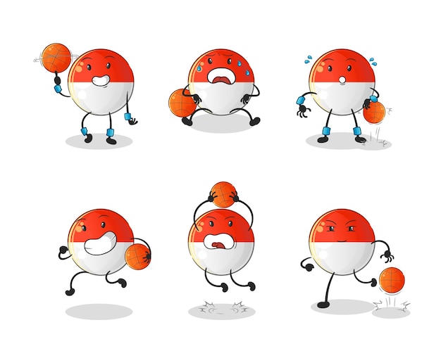 Playful Collection of Cheerful Red and White Cartoon Characters | Jiffy ...