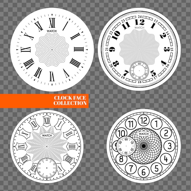 Timeless Clockwork: Vintage Clock Faces in Monochrome | Jiffy Designs