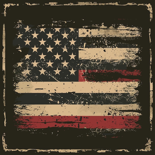 Vintage Distressed American Flag Artwork | Jiffy Designs