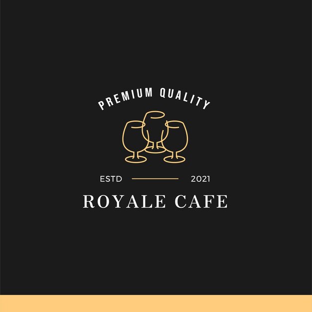 Elegant Emblem of the Royale Cafe Establishment | Jiffy Designs