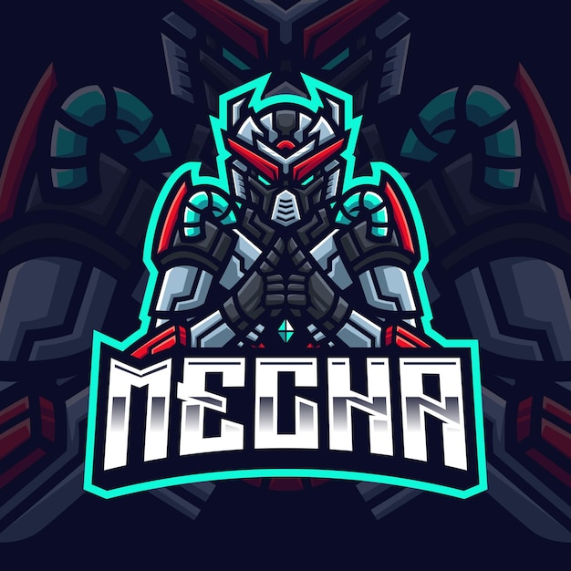 Captivating Mecha Warrior Mascot Emblem | Jiffy Designs