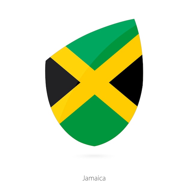 Vibrant Jamaican Flag Emblem in Bold Colors | Jiffy Designs
