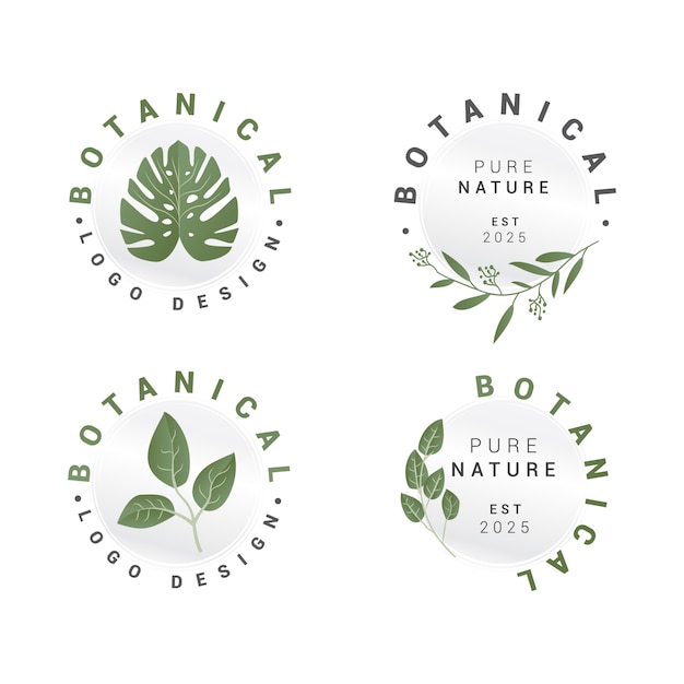 Elegant Botanical Logos with Lush Leaf Illustrations | Jiffy Designs