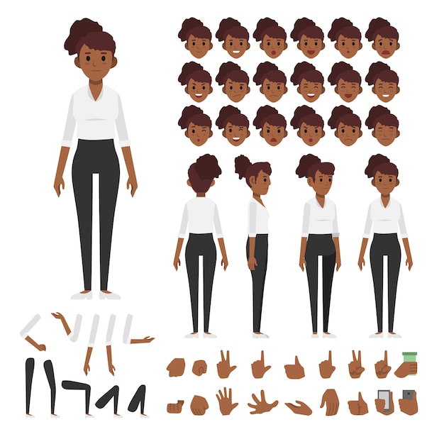 Diverse Cartoon Character Creation Kit with Expressive Illustrations ...