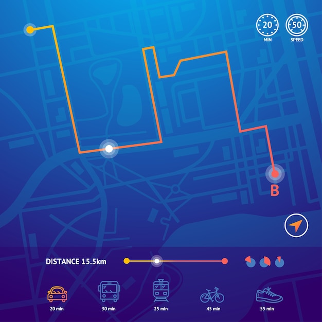 Futuristic Maze with Directional Markers and Distance Indicators ...