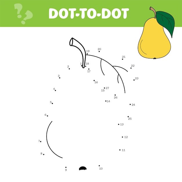 Delightful Dot-to-Dot Pear Puzzle | Jiffy Designs