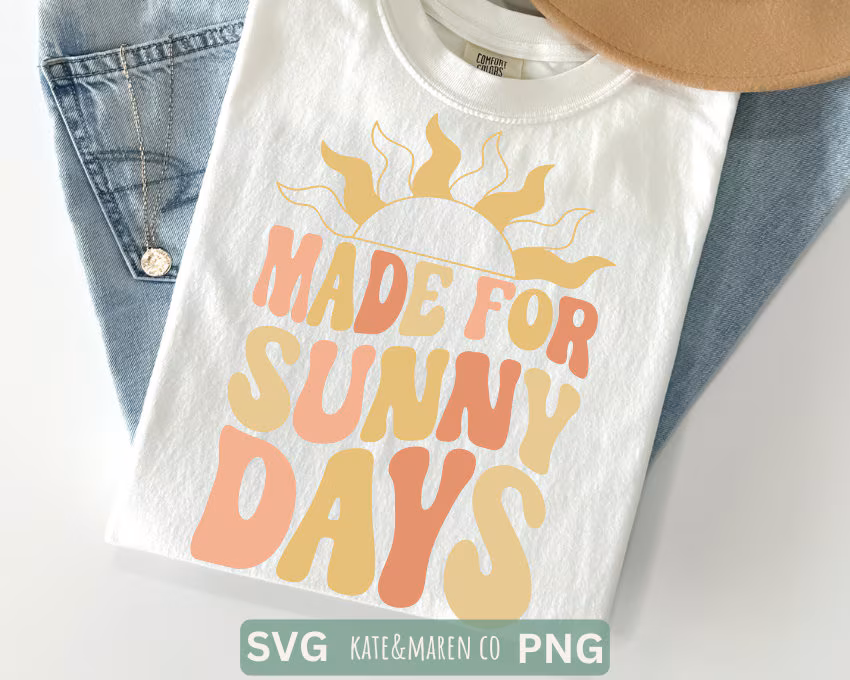 'Made For Sunny Days' Retro-Inspired Typography with Whimsical Sun ...