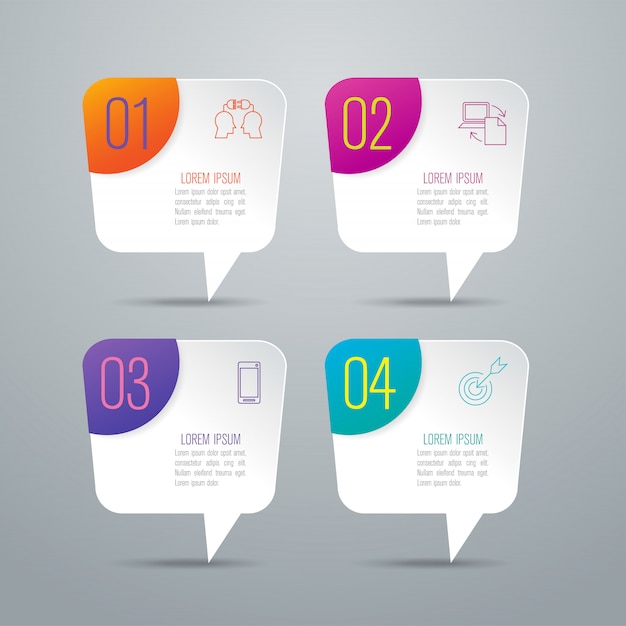 Vibrant Infographic Bubbles with Concise Icon Descriptions | Jiffy Designs