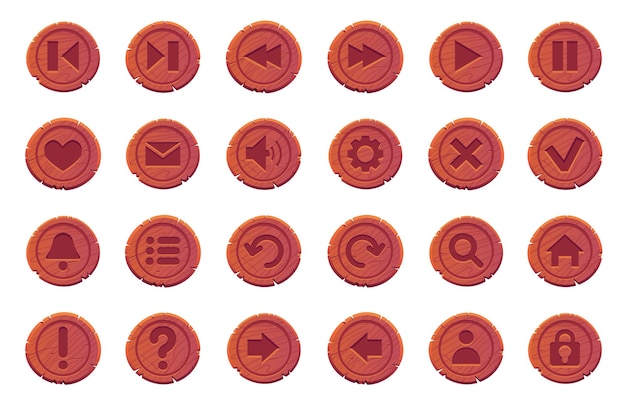 Diverse Collection of Vibrant Red Media Control Icons | Jiffy Designs