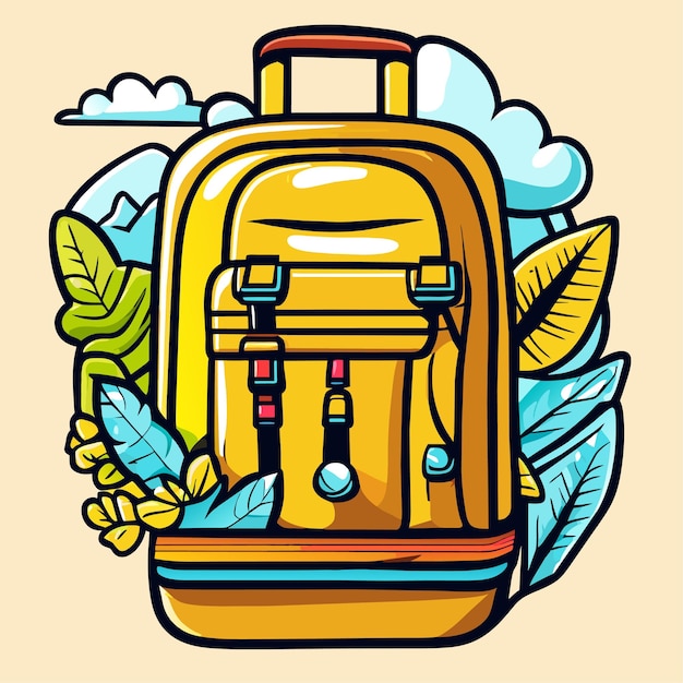 Vibrant Adventure Backpack with Nature Motifs | Jiffy Designs