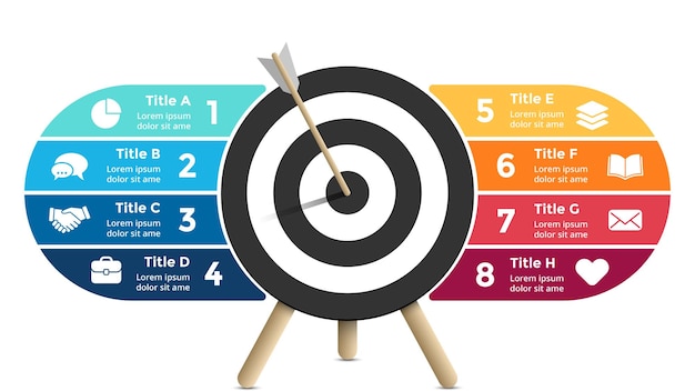 Striking Target with Vibrant Infographic Elements | Jiffy Designs