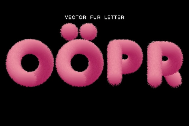 Fluffy, Vibrant Pink Lettering with Furry Texture | Jiffy Designs