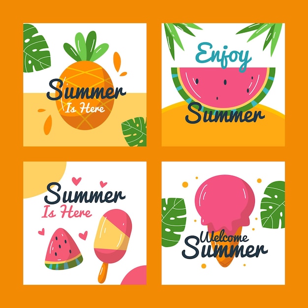 Vibrant Summer-Themed Graphic Elements Collection | Jiffy Designs