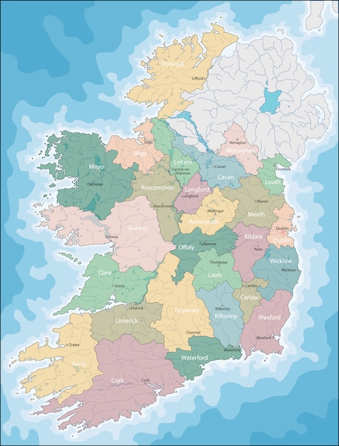 Vibrant Map of the Diverse Regions of Ireland | Jiffy Designs