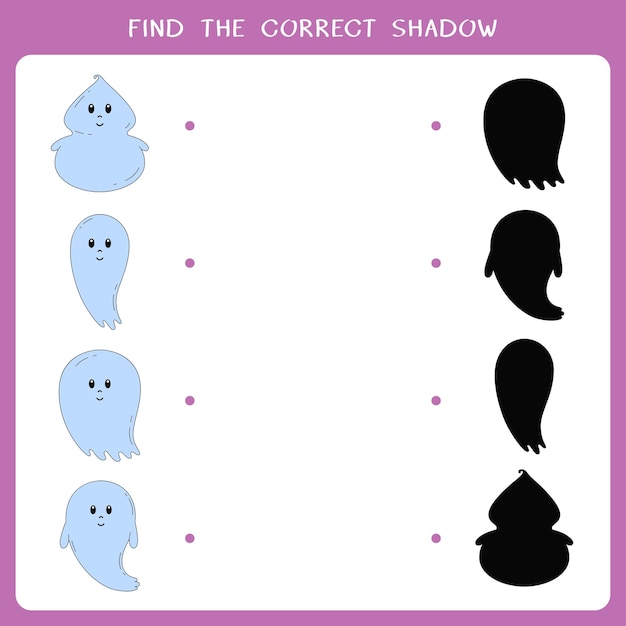 Cute Ghost Shadow Matching Game | Jiffy Designs