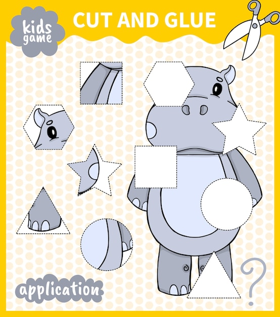 Whimsical Hippo Cut-and-Glue Craft Kit for Kids | Jiffy Designs