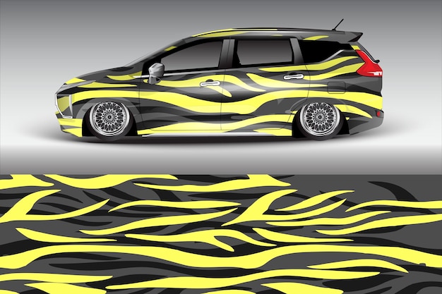 Striking Zebra-Inspired Hatchback with Bold Neon Accents | Jiffy Designs