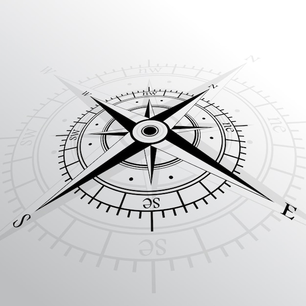 Intricate Compass Rose with Detailed Markings and Needles | Jiffy Designs