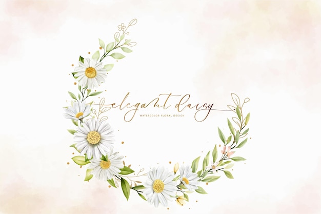 Delicate Daisy Wreath with Graceful Calligraphy | Jiffy Designs