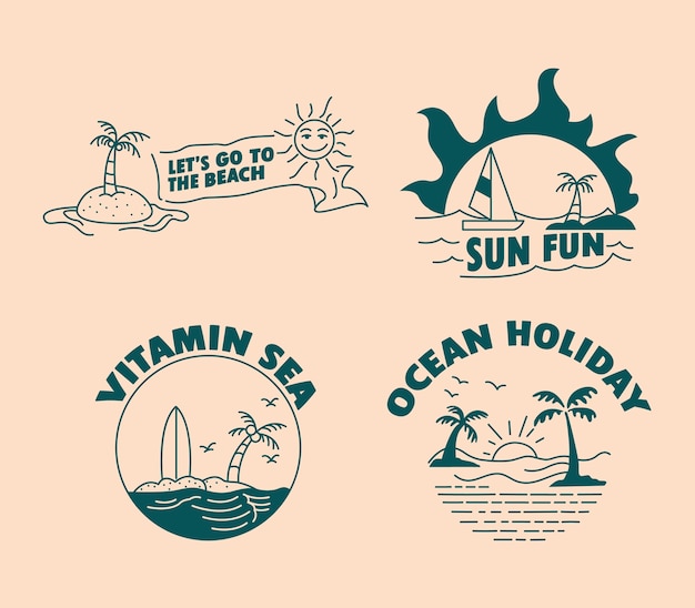 Vibrant Beach-Themed Graphics Collection for Versatile Applications ...